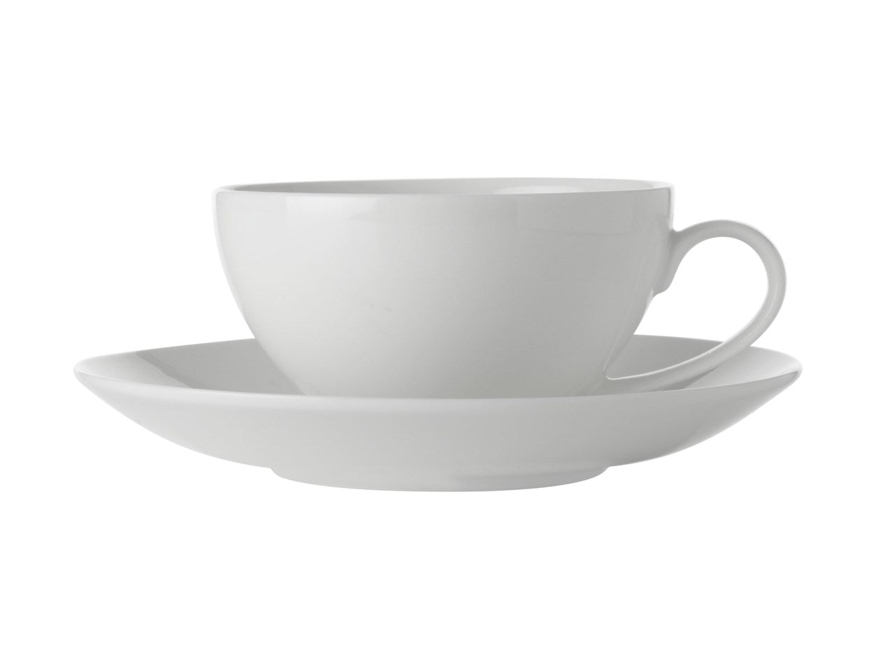 WHITE BASICS COUPE CUP & SAUCER 200ML – Maxwell & Williams Canada
